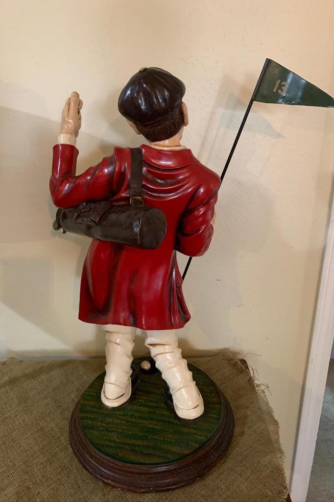 Hand Painted Resin Golfer Figure 'frustrated" by Peter Mook Golf Lover ...
