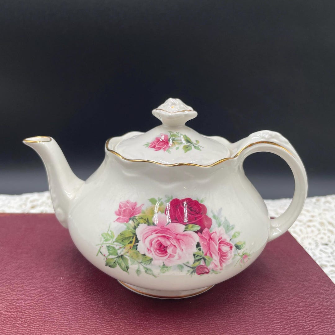 Vintage Teapot Floral Vintage Tea Party Inspo for Cottagecore Floral ...