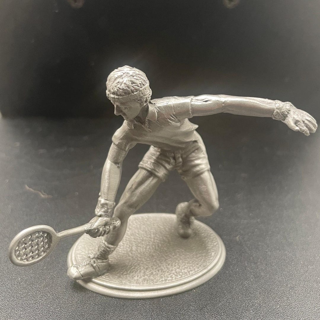 Vintage Tennis Figure Statue Pewter Limited Edition Mark Models, Gift ...
