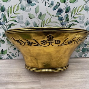 Vintage Gold Wall Decor Wall Mounted Gold Planter 1965 Syroco Wall ...
