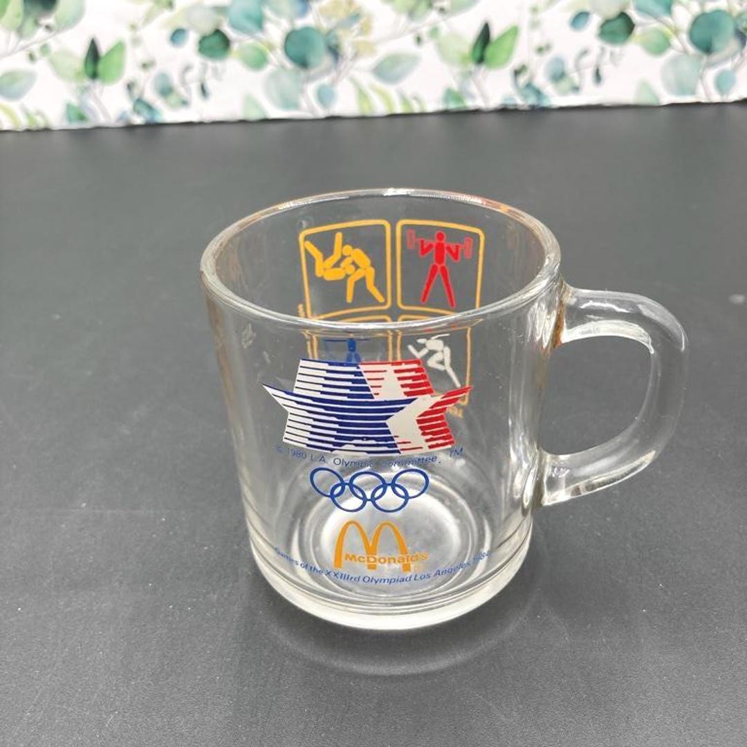 Set of 2 Vintage 1984 Olympics Mcdonald’s Glass Mugs - Collectible ...