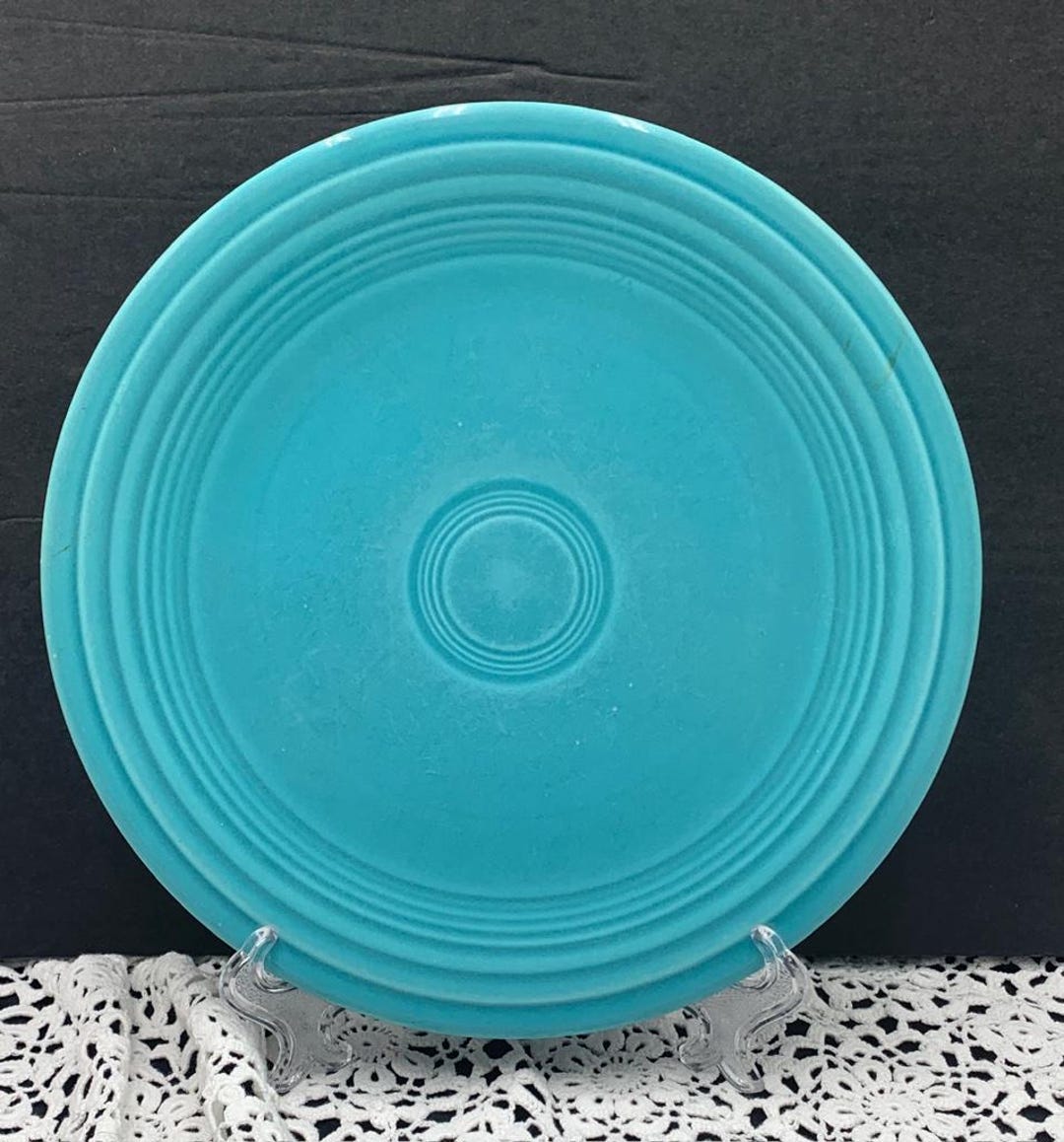 Vintage Fiesta Fiestaware| 9.5" Luncheon Plates| Turquoise| Lime Green ...