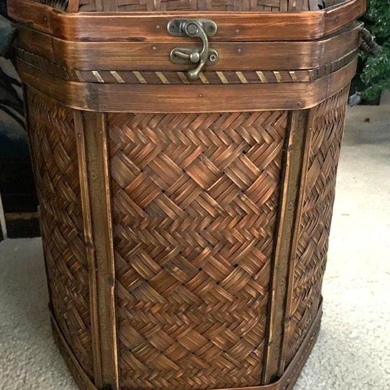 Vintage Wood Basket - Etsy