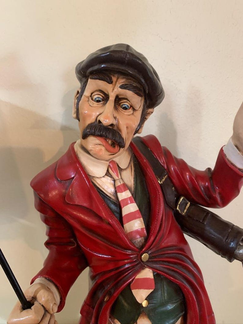 Hand Painted Resin Golfer Figure 'frustrated" by Peter Mook Golf Lover ...