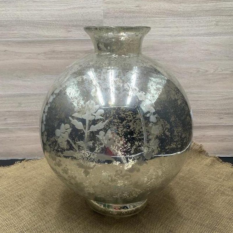 Mercury Glass Vase - Etsy