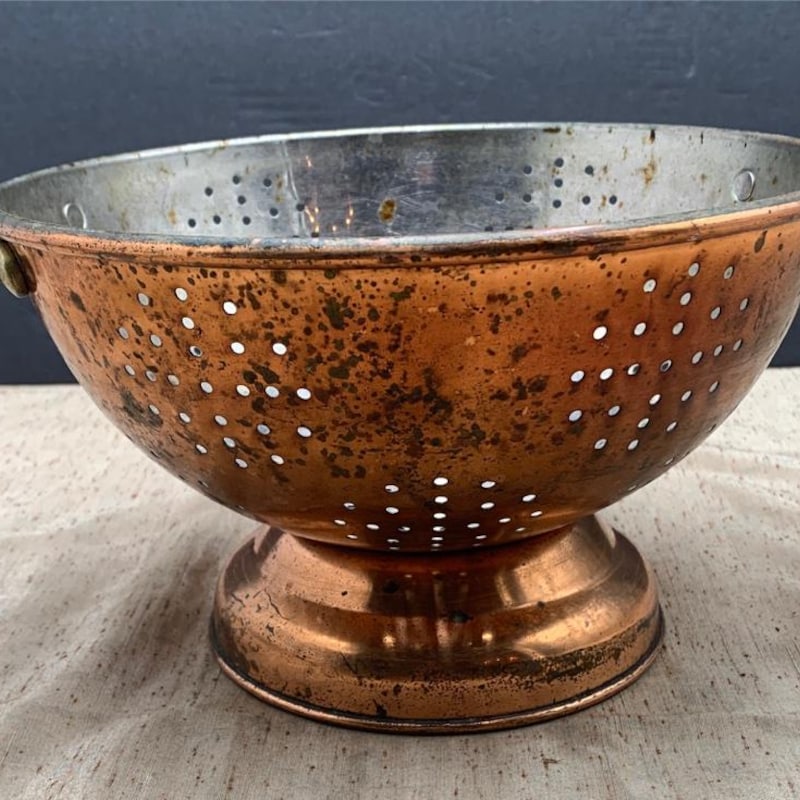 Copper Colander - Etsy