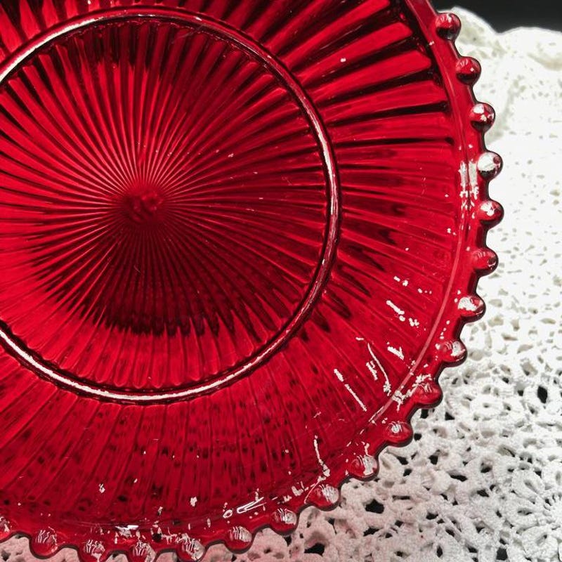 Red Depression Glass - Etsy