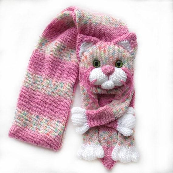 Knitted cat scarf store