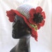 Crochet Poppy Hatcrochet Hat With Poppy Flowercrochet White - Etsy