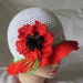 Crochet Poppy Hatcrochet Hat With Poppy Flowercrochet White - Etsy