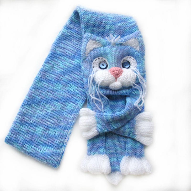 Knit Cat Scarf - Etsy