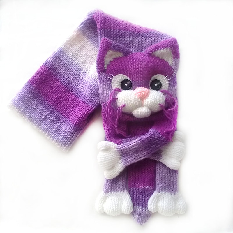 Knit Cat Scarf - Etsy