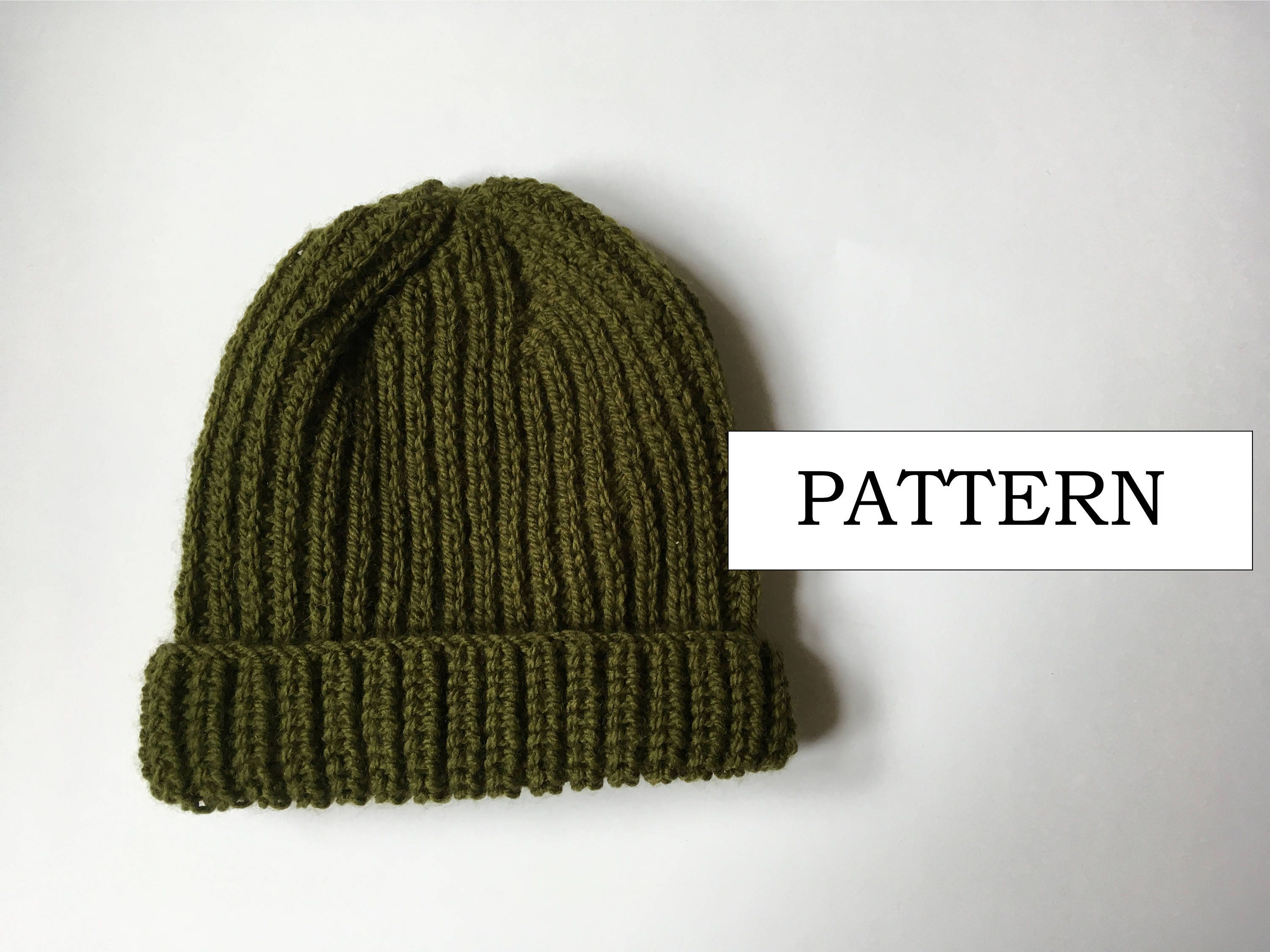 Mock Fisherman's Rib Beanie KNITTING PATTERN | Beginners Knitting ...
