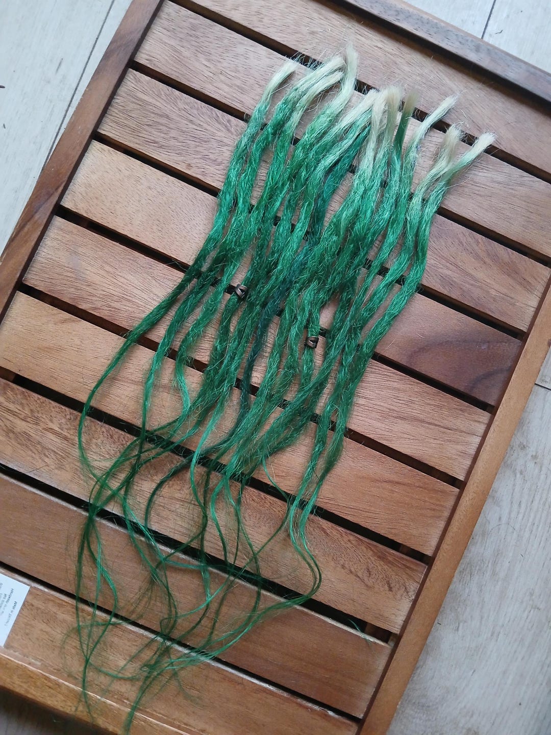 14 Blonde to Green Ombre Dreadlocks – Loose Ends – European Human Hair ...