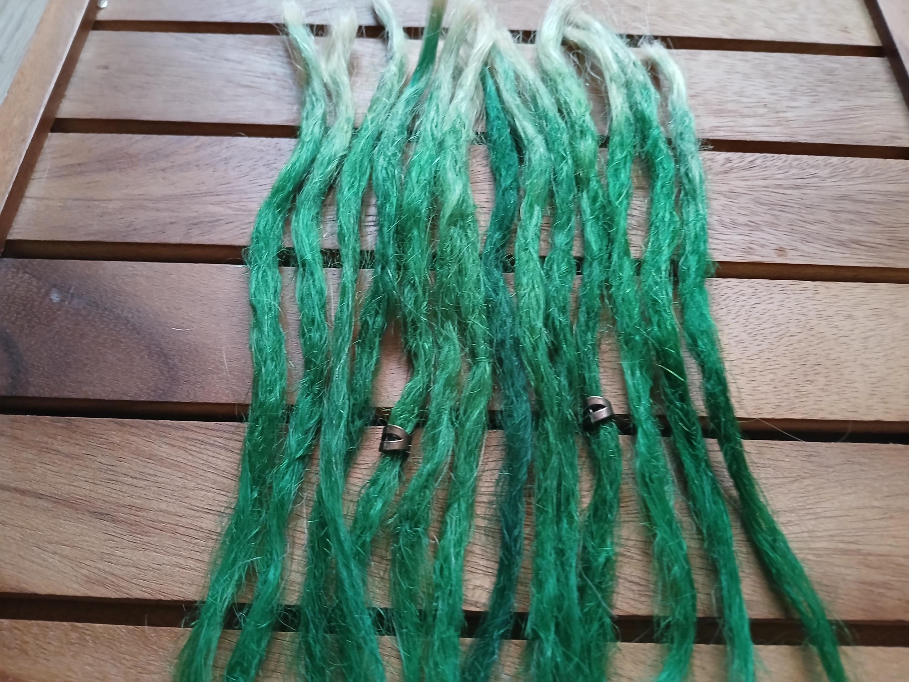 14 Blonde to Green Ombre Dreadlocks – Loose Ends – European Human Hair ...