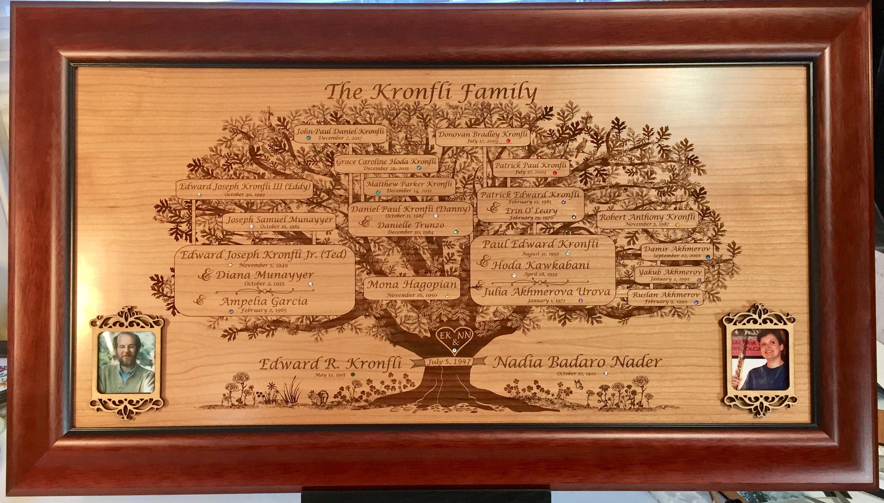A Family Tree for the Whole Family Custom Laser Engraved | Etsy