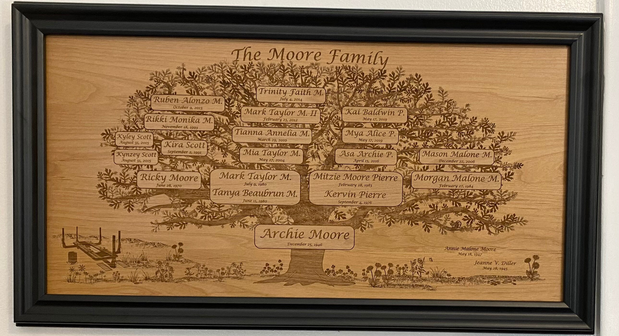 Custom Engraved FAMILY TREE Just for YOUR Familyit'll Be | Etsy