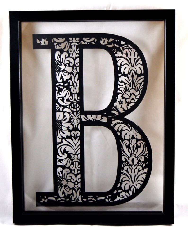 PDF Paper Cutting Template Damask Initial B A4 Instant Digital Download ...