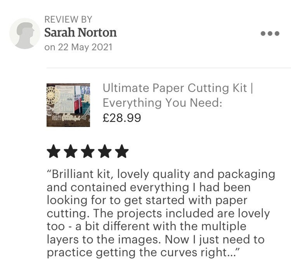 Ultimate Paper Cutting Kit Papercut Kit DIY Craft Kit for | Etsy