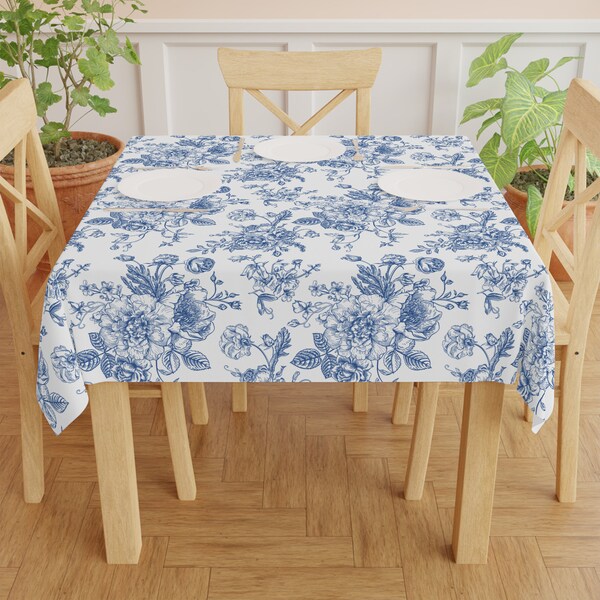 Blue Table Cloth - Etsy