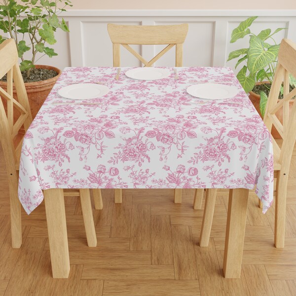 Pink Roses Vintage Tablecloth - Etsy