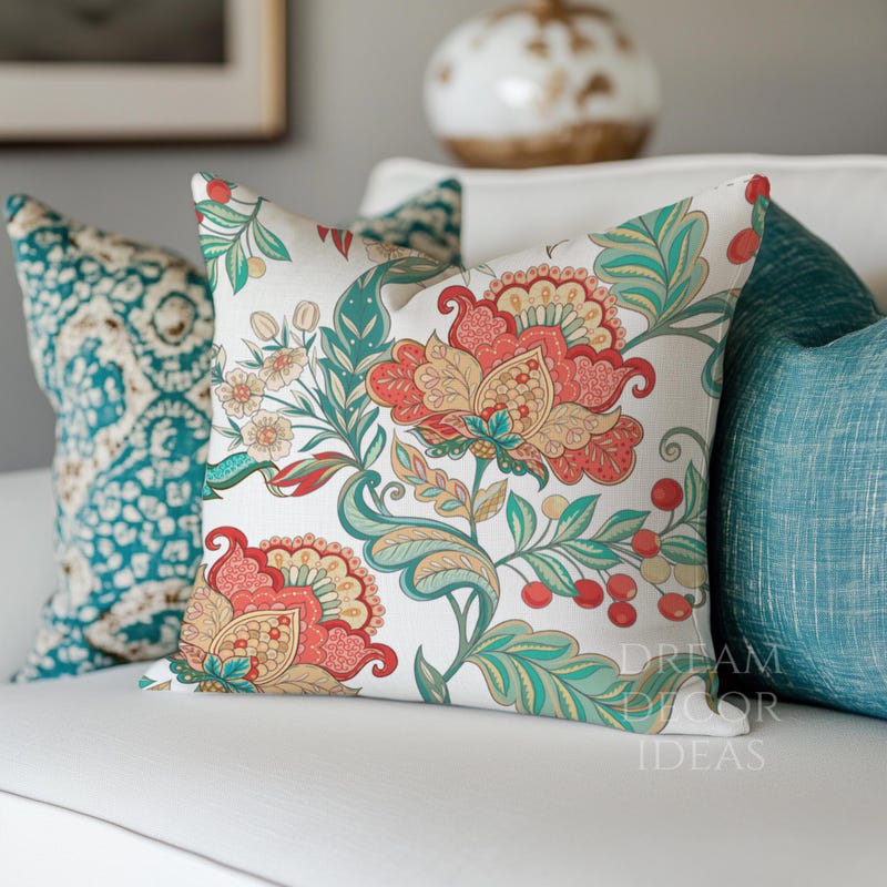 Coral Throw Pillows - Etsy