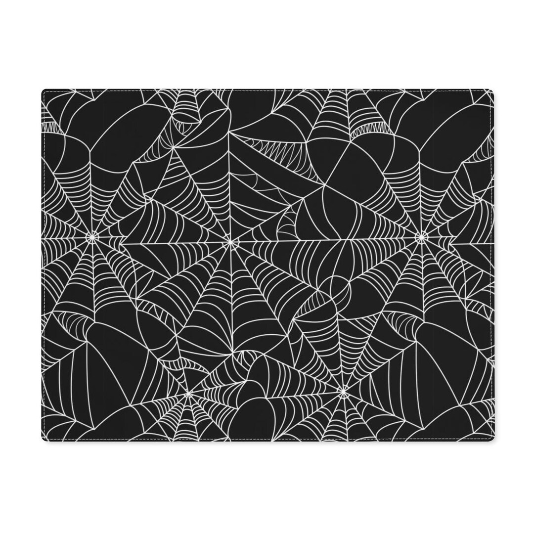 Gothic Placemat Black White Spider's Web Cotton Fabric Placemats ...