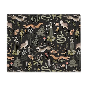 Woodland Animals Placemat Vintage Fabric Placemats Kids Cloth Table ...