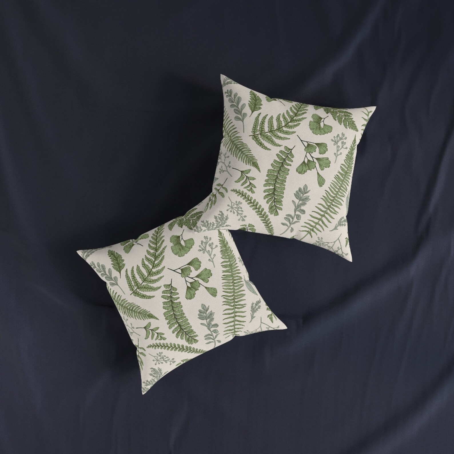 Botanical Throw Pillow Cover Green Pillow Cover Greenery - Etsy
