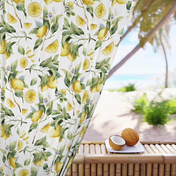 Lemon Curtains - Etsy