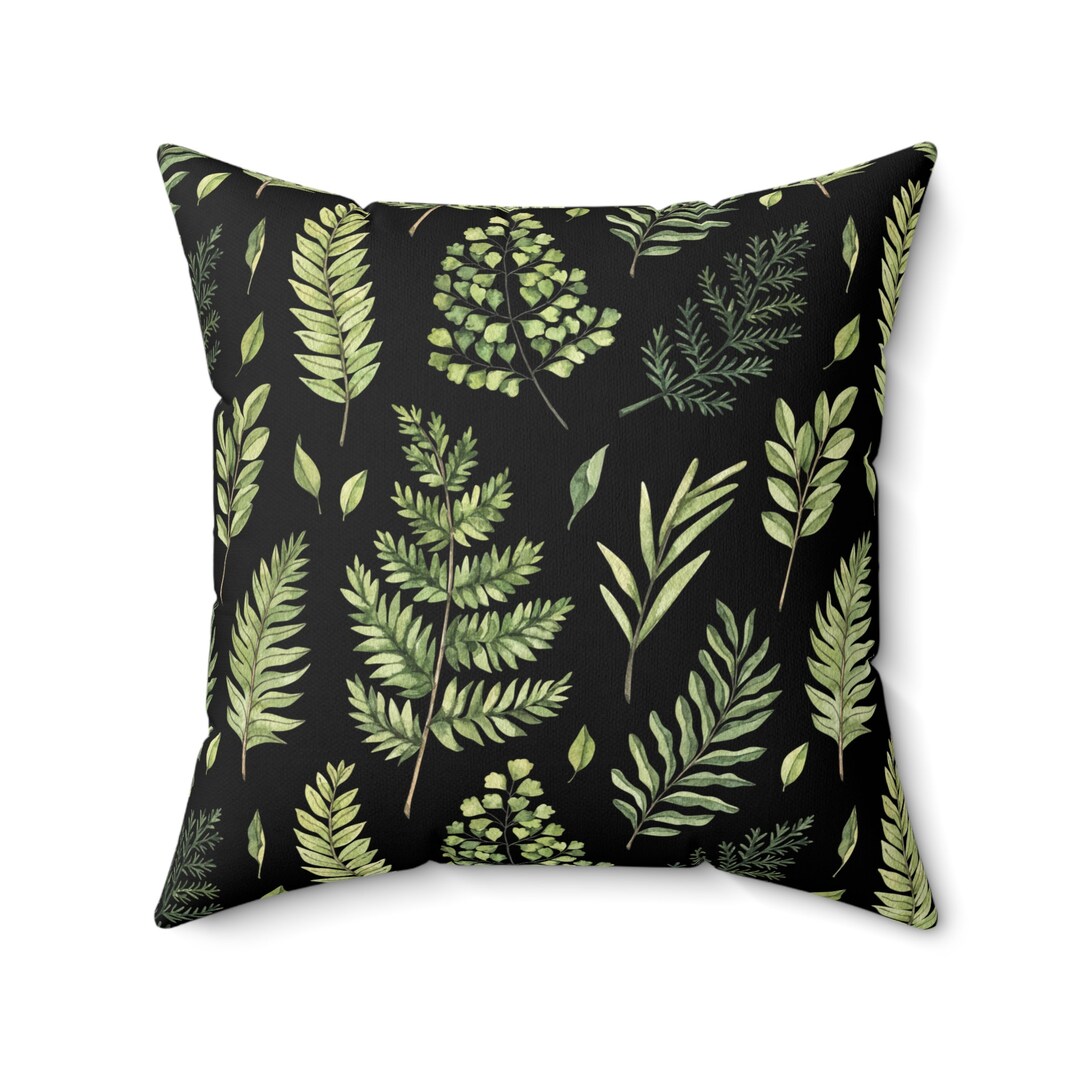 Botanical Throw Pillow Cover Watercolor Pillow Cover Greenery Home ...