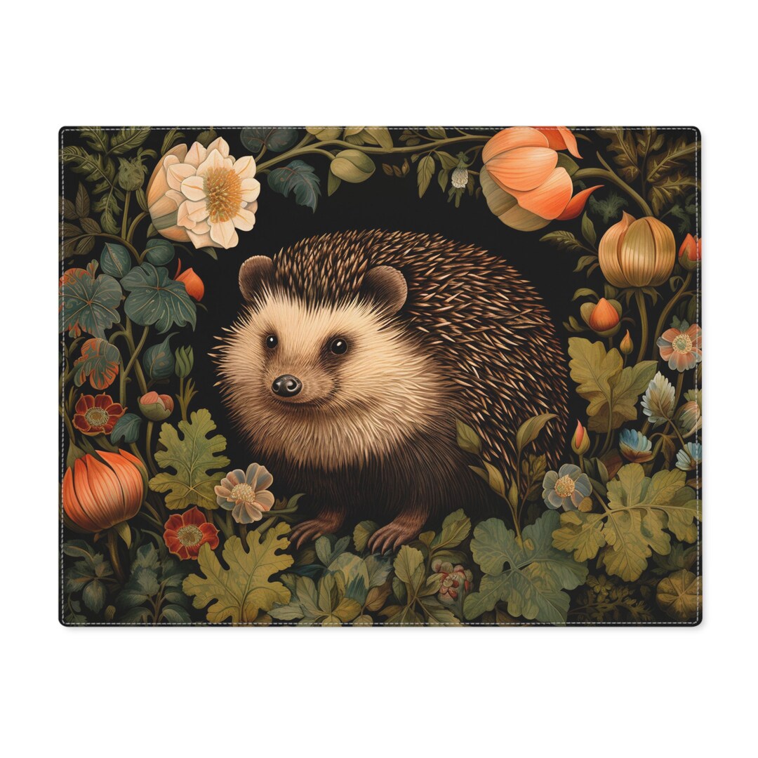 Woodland Animals Placemat Hedgehog Vintage Fabric Placemats - Etsy