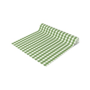 Gingham Table Runner Green White Table Decor Buffalo Check - Etsy