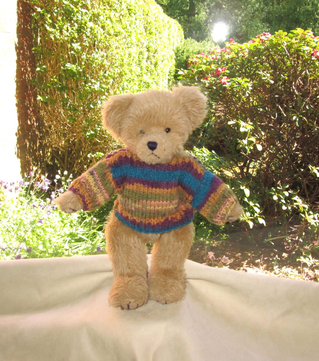 Teddy Bear Clothes Hand Knitted Fairisle Style Reversible Jumper ...