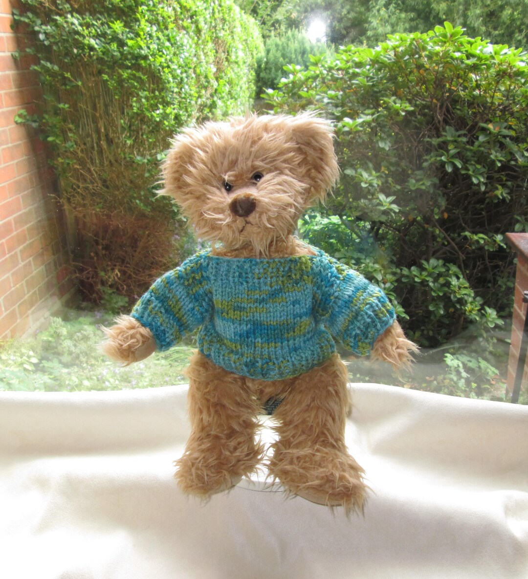 Teddy Bear Clothes Hand Knitted Multi Coloured Reversible Sweater ...