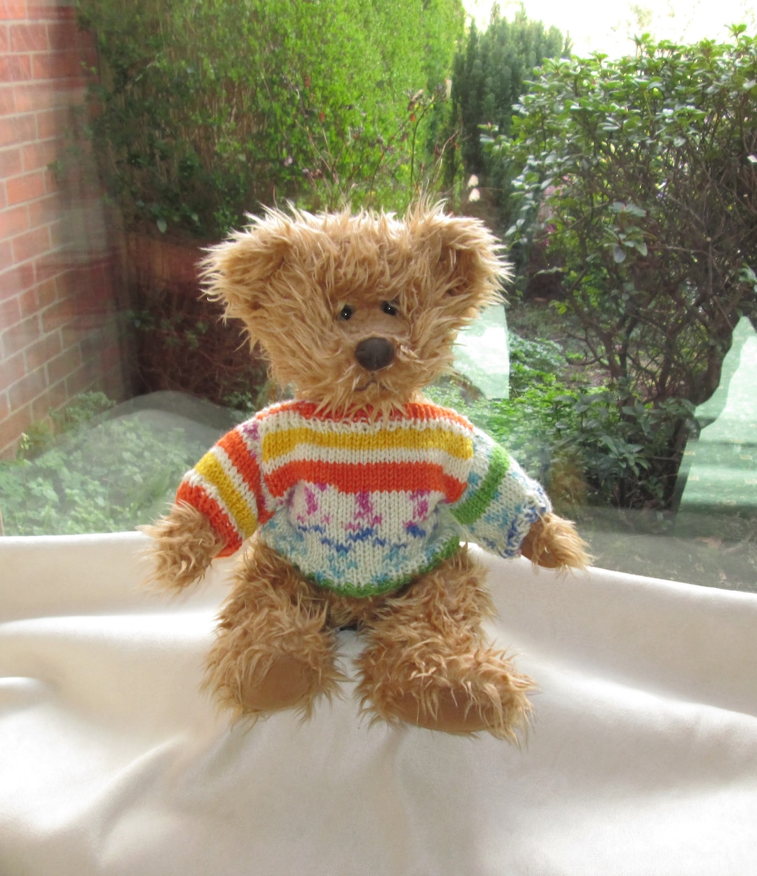 Teddy Bear Clothes Hand Knitted Multi Coloured Reversible - Etsy