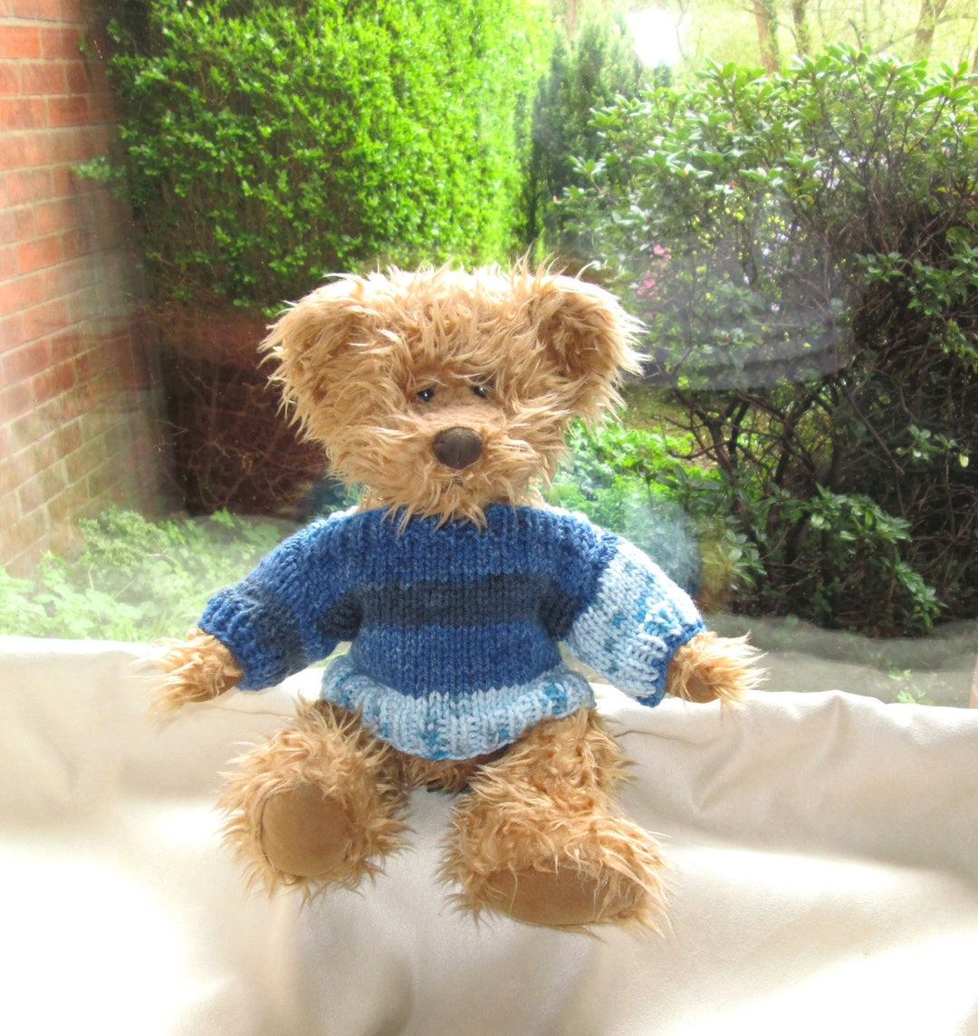 Teddy Bear Clothes Hand Knitted Multi Coloured Reversible Sweater ...
