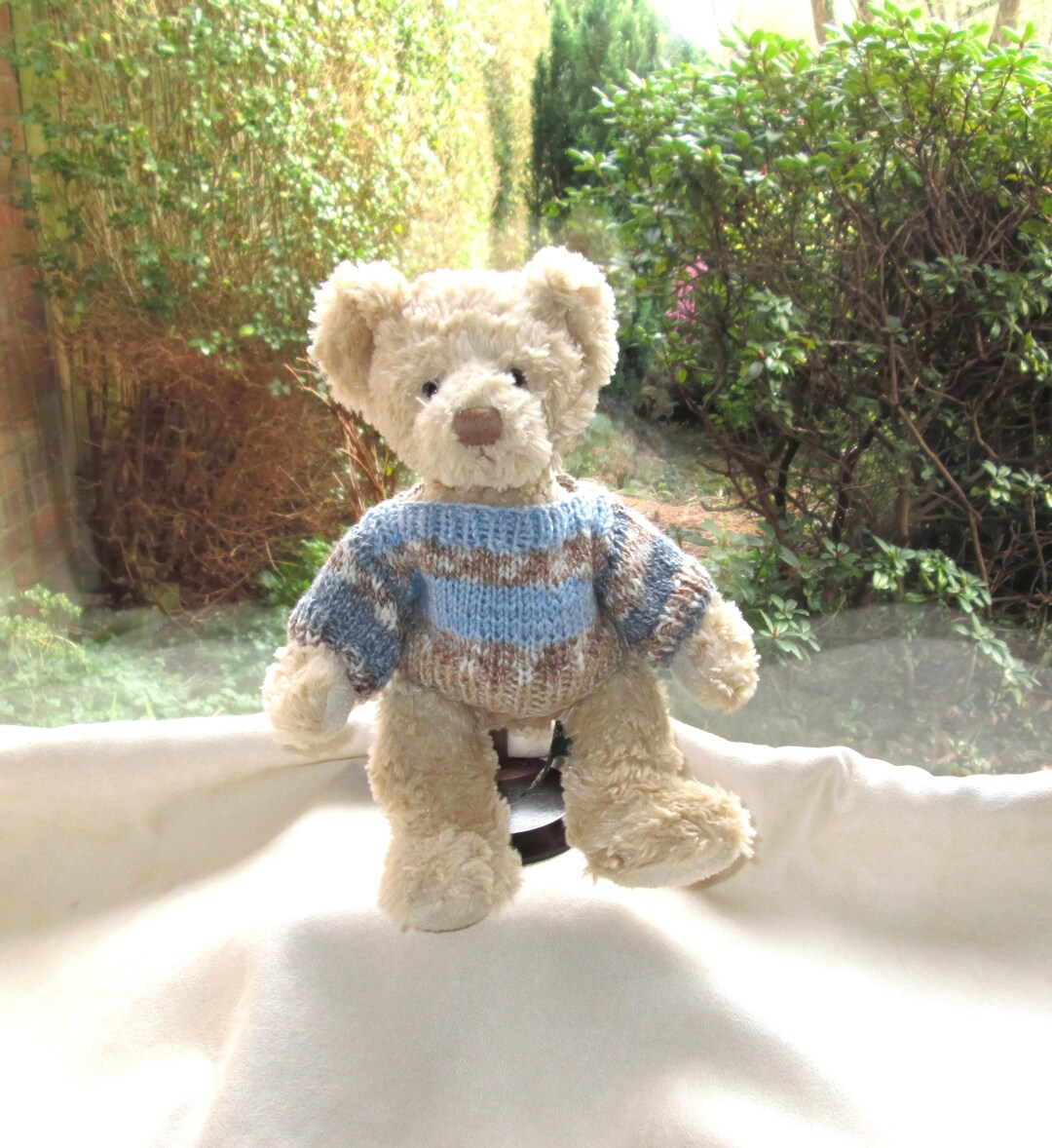 Teddy Bear Clothes, Hand Knitted Fairisle Style Reversible Jumper ...