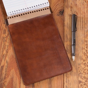 Steno Pad Portfolio Leather Cover Steno Holder. Genuine | Etsy