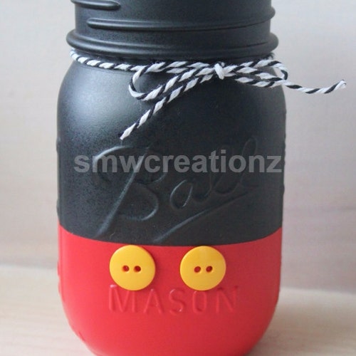 Mickey Mason Jar or Mickey & Friends Mickey Birthday Decor - Etsy Canada