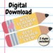 Printable Pencil Gift Tags – “best Teacher Ever!” (2 Styles Included ...