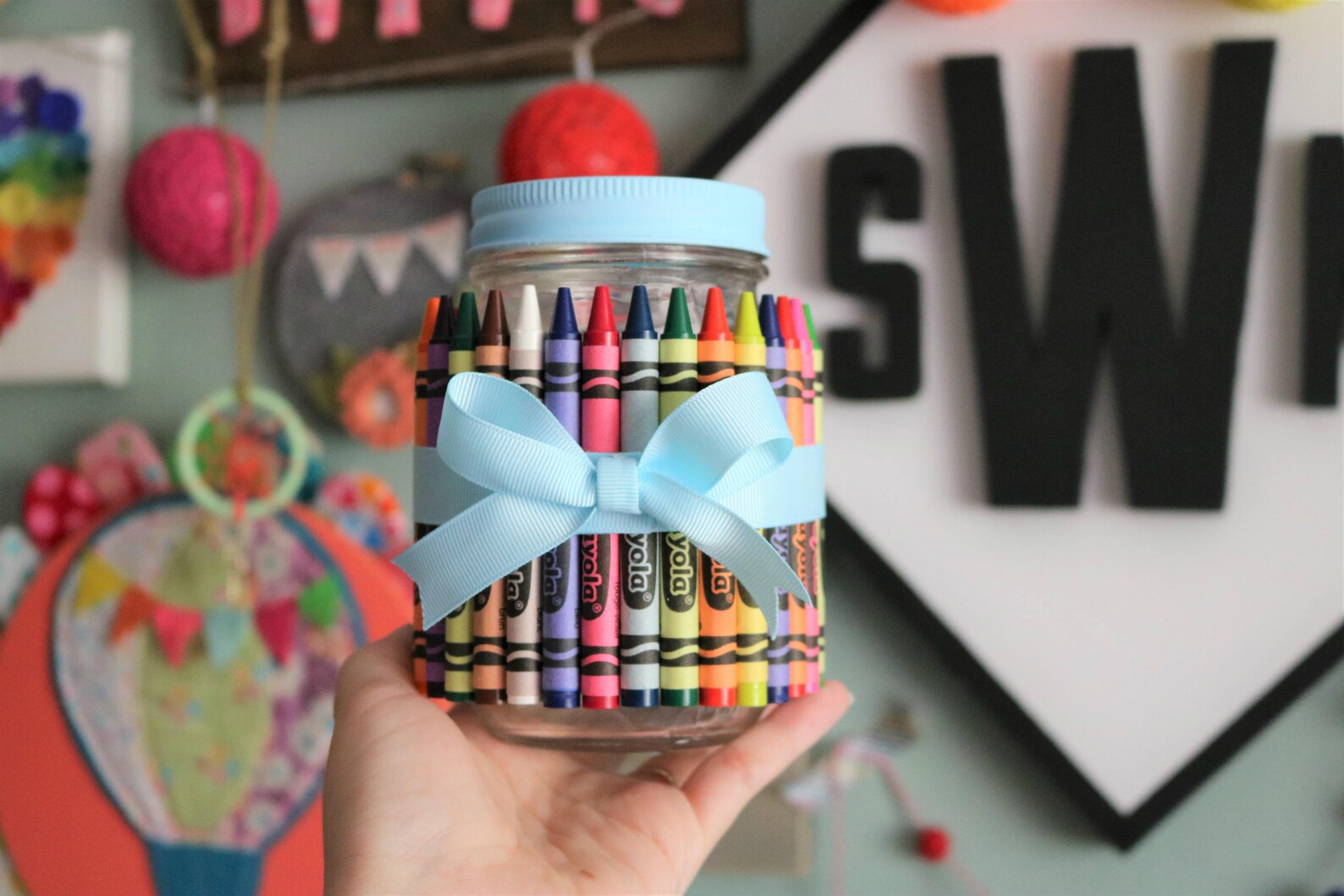 Custom Crayon Mason Jar Teacher Gift Custom Teacher Gift First - Etsy