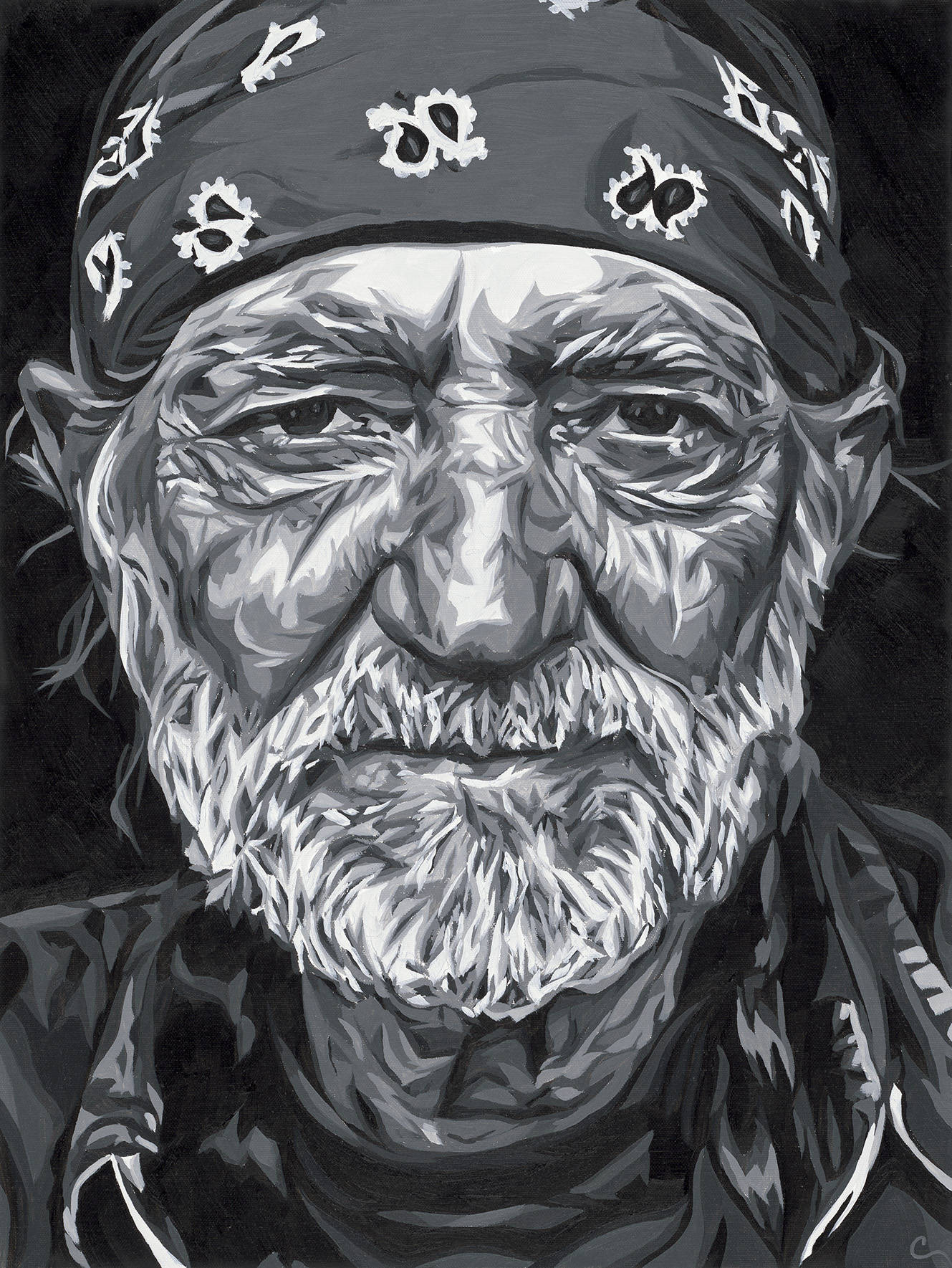 Painting Acrylic Original Painting-Willie Nelson Art & Collectibles ...