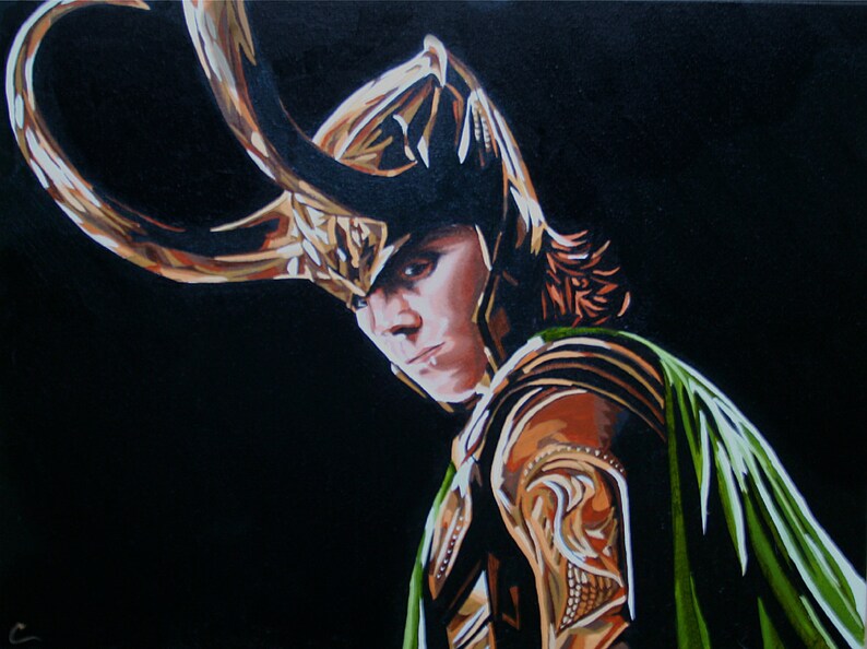 Loki Original Oil Painting Print - Etsy
