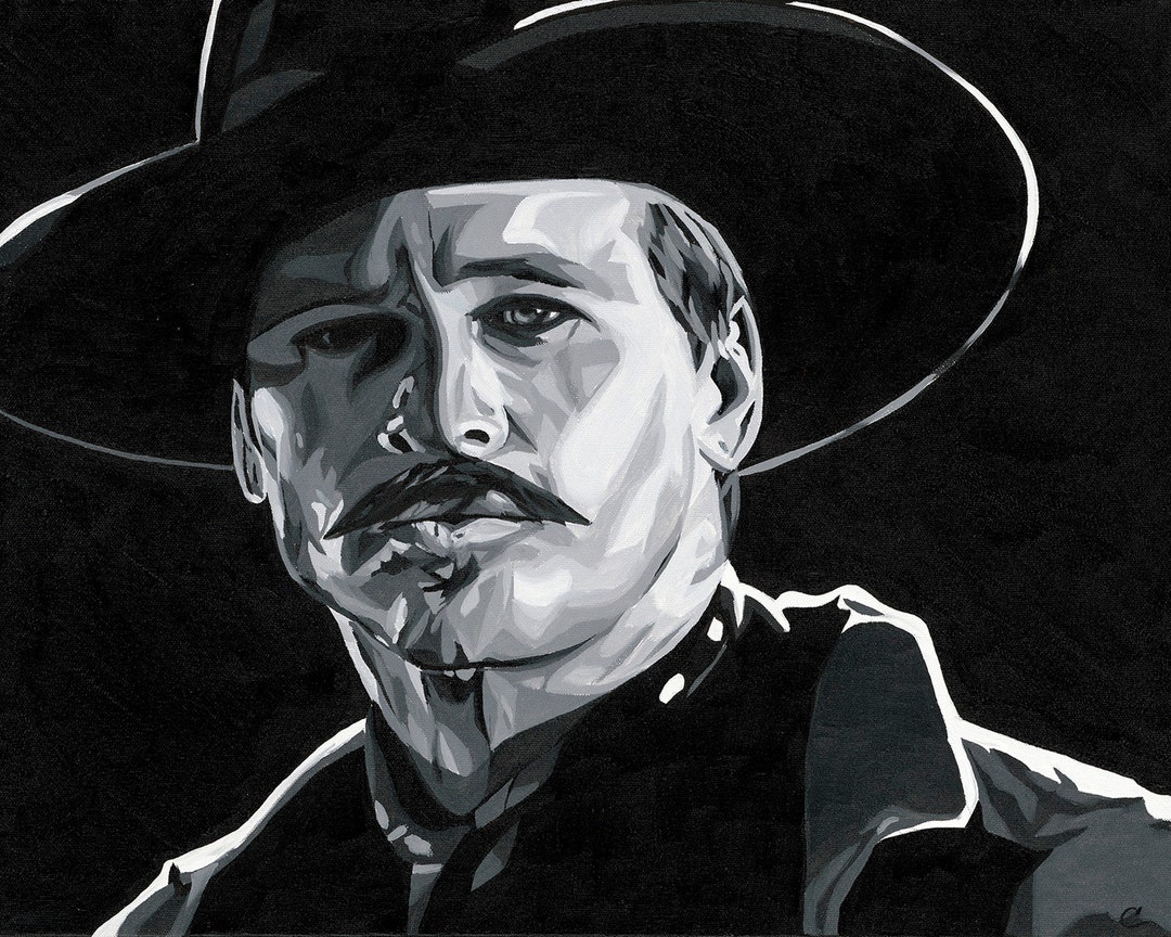 Doc Holliday Val Kilmer Original Oil Painting Print - Etsy