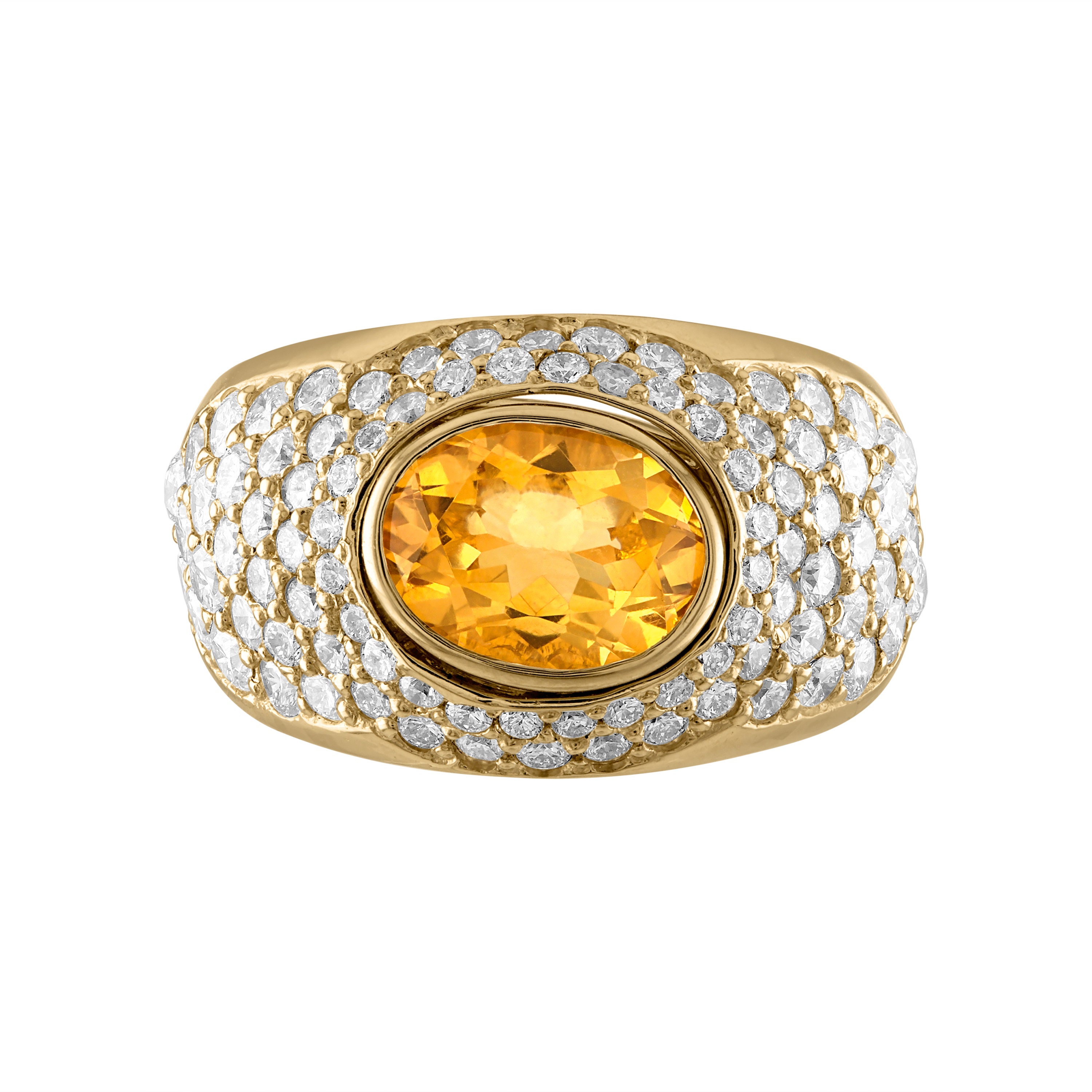 14kt Yellow Gold Ring With 2.09ct GSI Diamond With Interchangeable ...