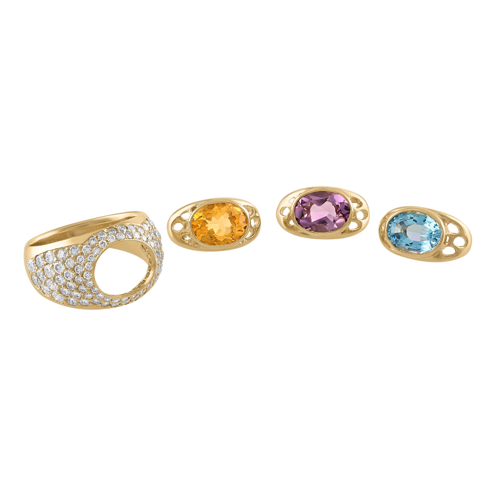 14kt Yellow Gold Ring With 2.09ct GSI Diamond With Interchangeable ...