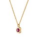 14k Yellow Gold Ruby Pendant Necklace - Etsy