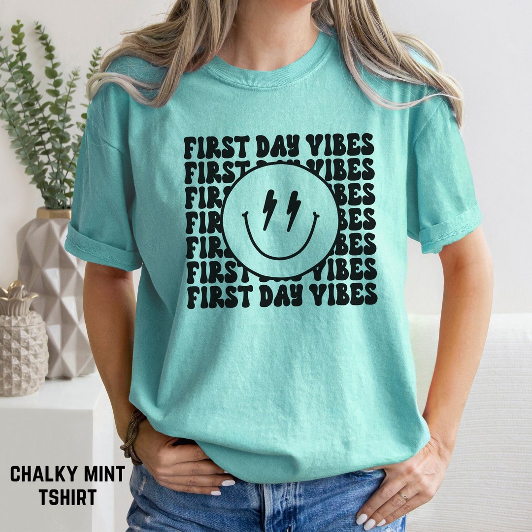 First Day Vibes Comfort Colors Tshirt, Back to School Shirt, Teacher ...