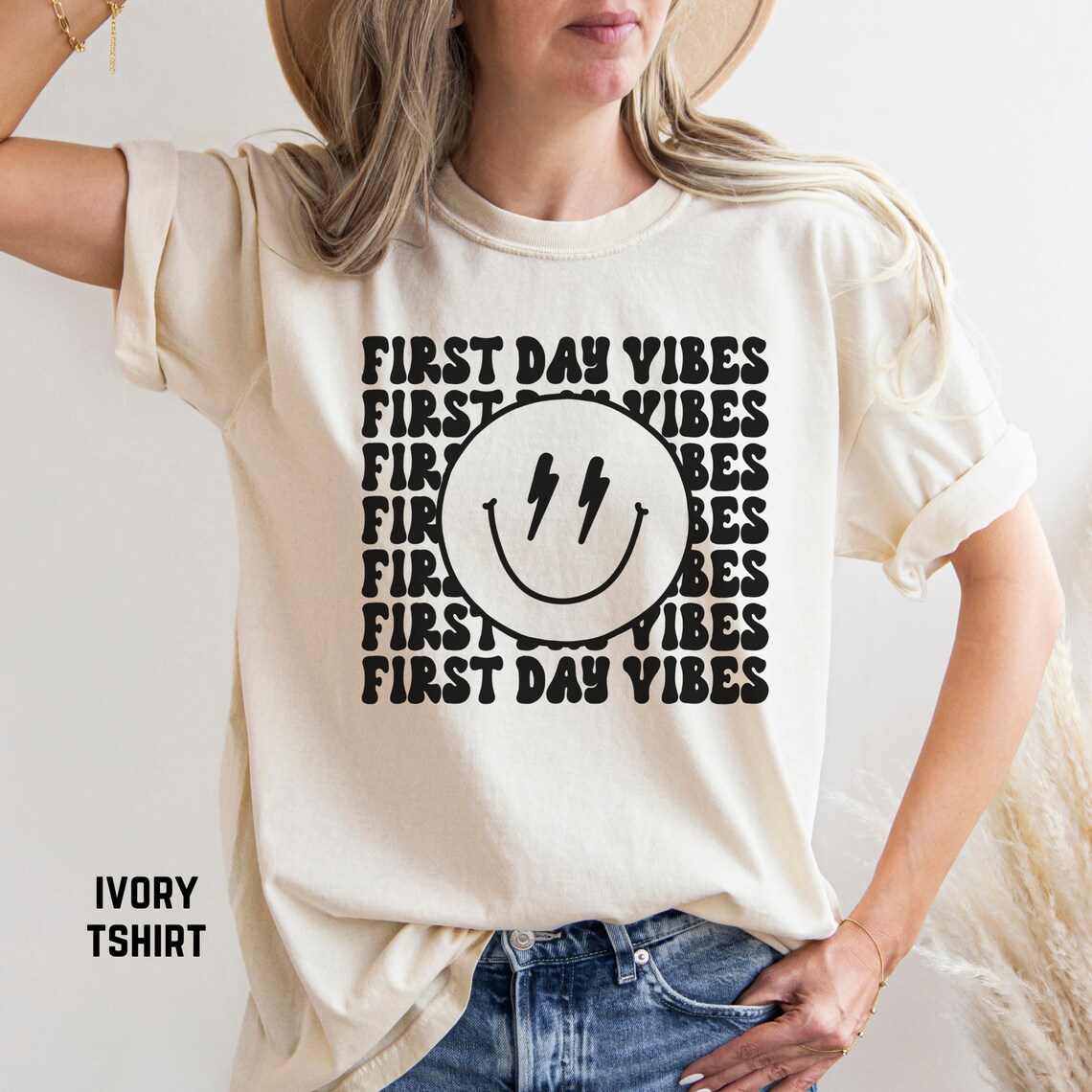 First Day Vibes Comfort Colors Tshirt, Back to School Shirt, Teacher ...